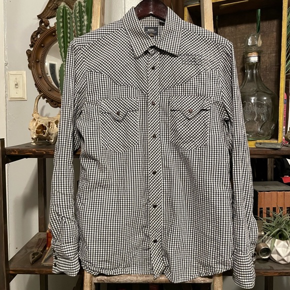 G-Star | Shirts | Rare Gstar Raw 33 Southeast Pearl Snap Western Shirt ...